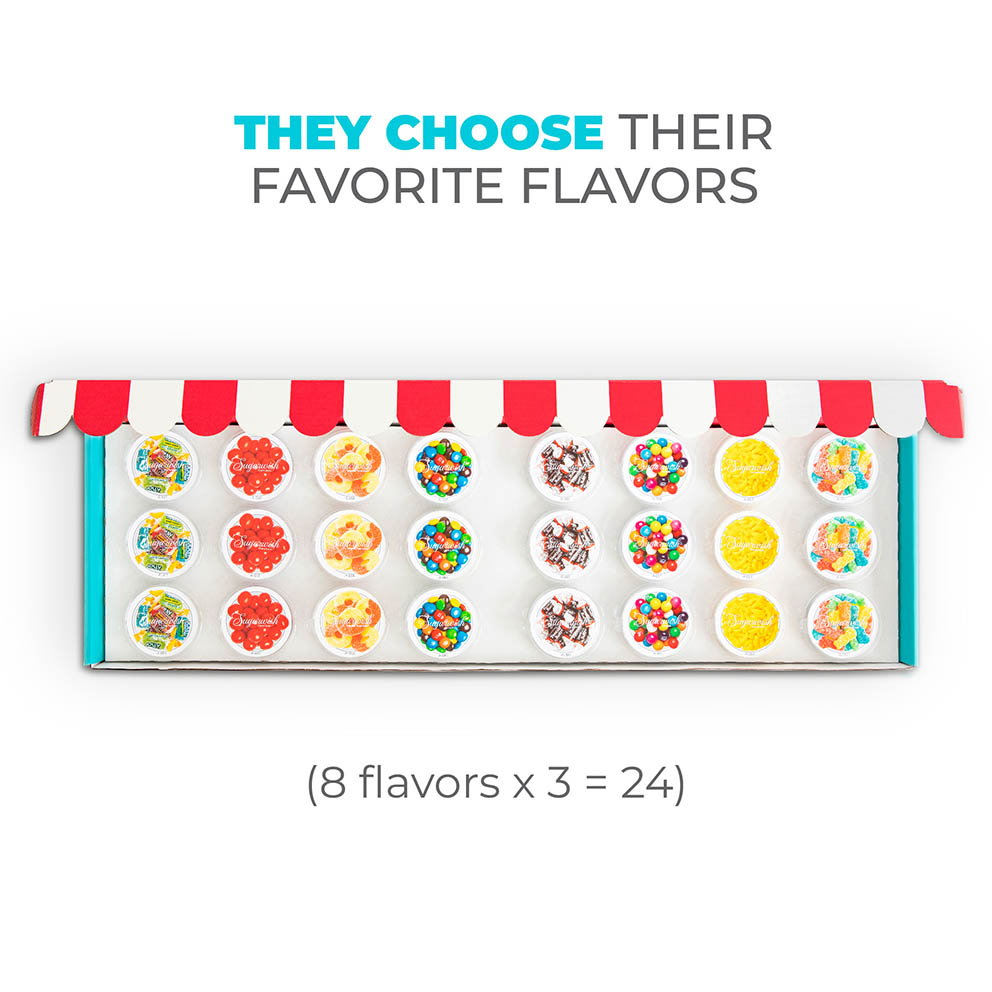 Sugarwish Our Candy gift sizes