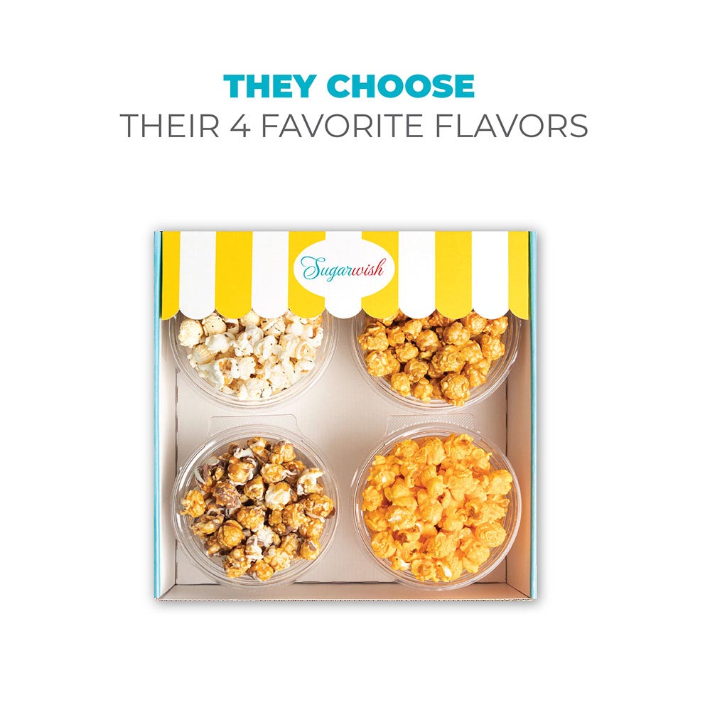 Sugarwish Popcorn gift sizes