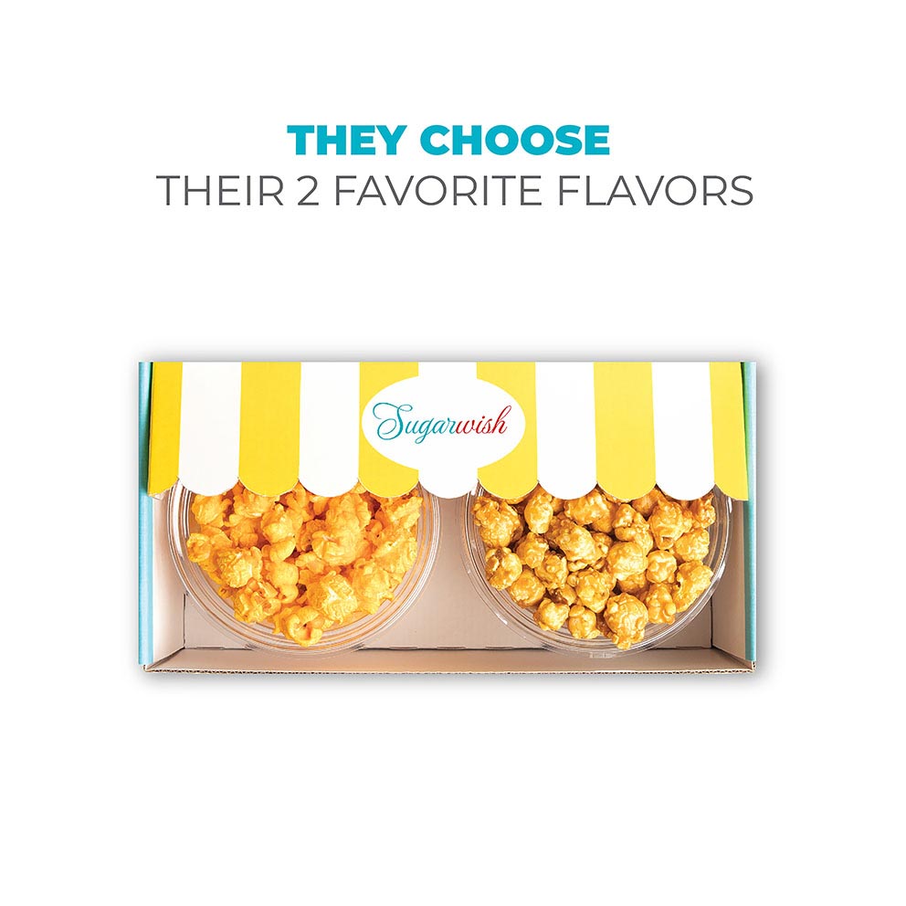 Sugarwish Our Popcorn gift sizes