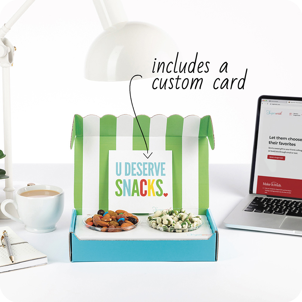 Sugarwish Our Snacks gift sizes