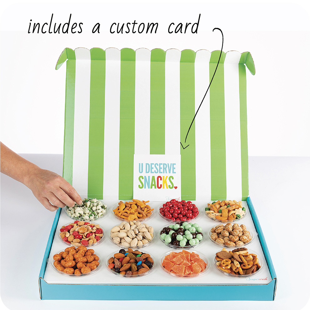 Sugarwish Our Snacks gift sizes