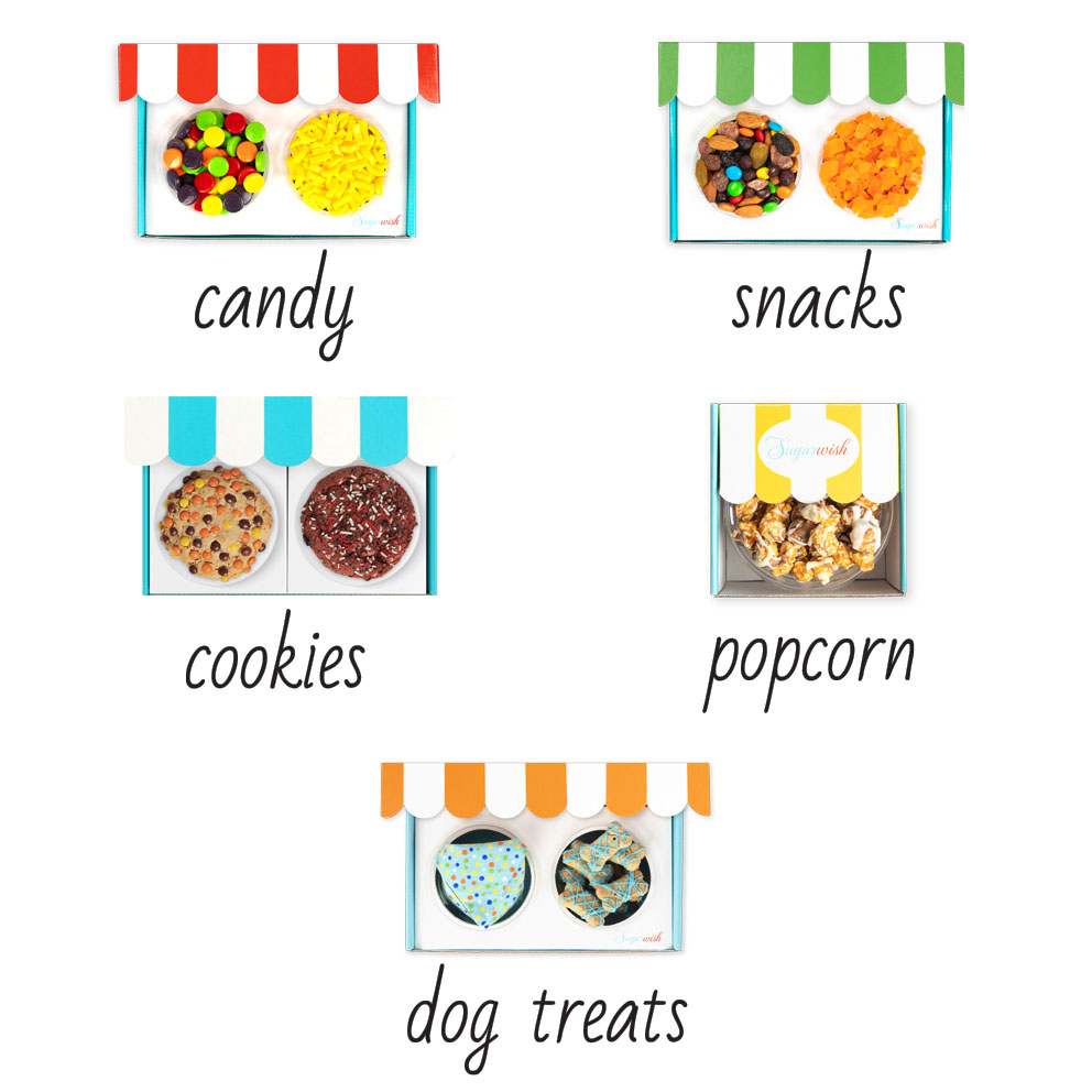 Sugarwish Our All Treats gift sizes